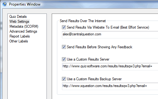 Define Results Script