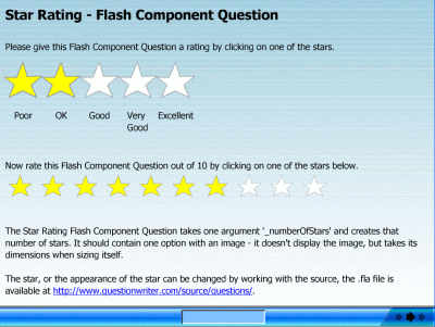 Star Rating Question Component.