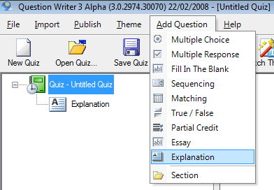 Explanation Question